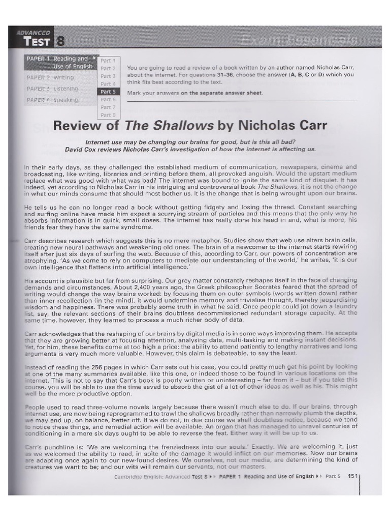 Exam Essentials - CAE2 - T8 - R | PDF