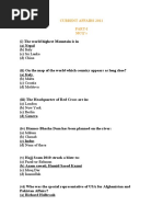Current Affairs Quiz 2018: Global Insights | PDF | International ...
