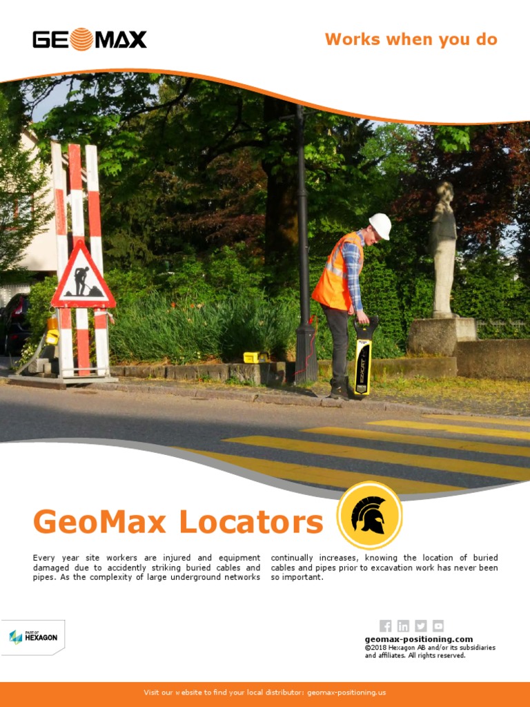 GeoMax Cable Locators Brochure | PDF | Transmitter | Global Positioning ...