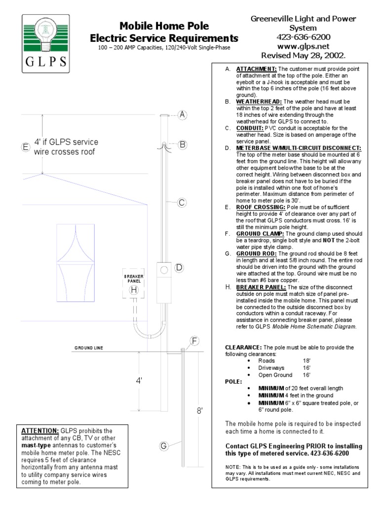 Mobile Home Pole | Download Free PDF | Electrical Wiring | Civil ...