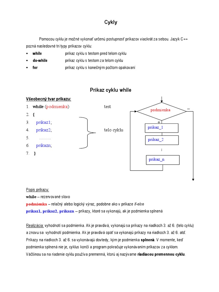 Cyklus While | PDF
