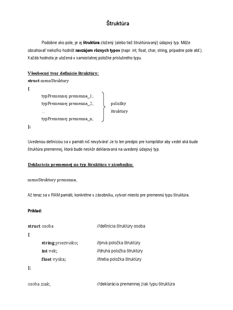 Struktury | PDF Struktury | PDF