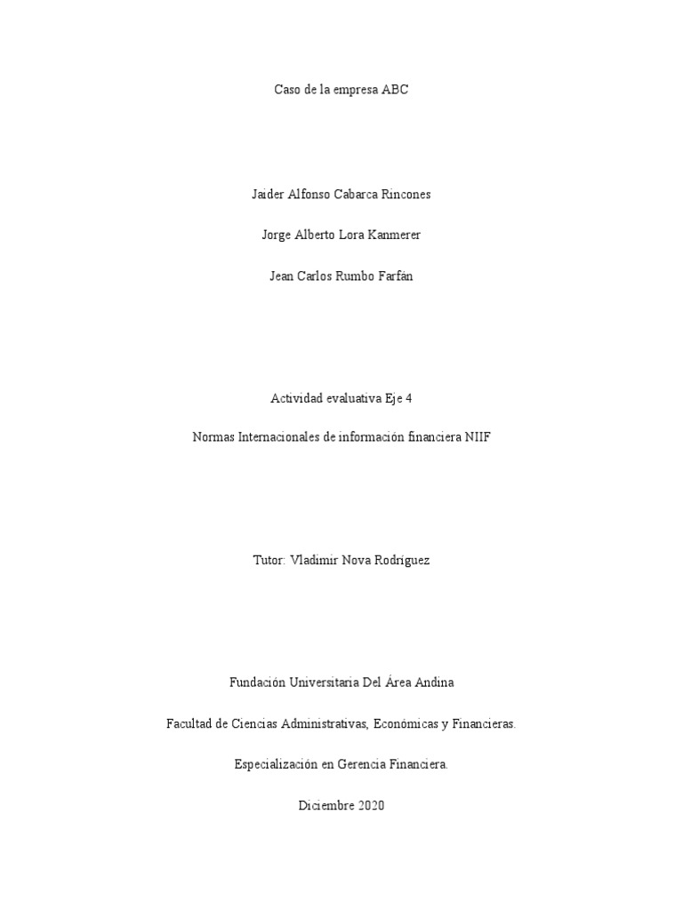 Solucion Eje 4 NIIF | Descargar gratis PDF | normas internacionales de ... Solucion Eje 4 NIIF | Descargar gratis PDF | normas internacionales de ...