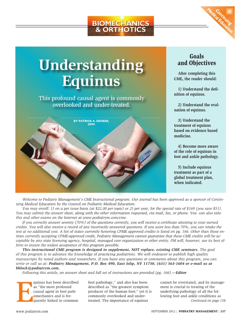 Understanding Equinus: Definition, Evaluation, and Treatment | PDF ...