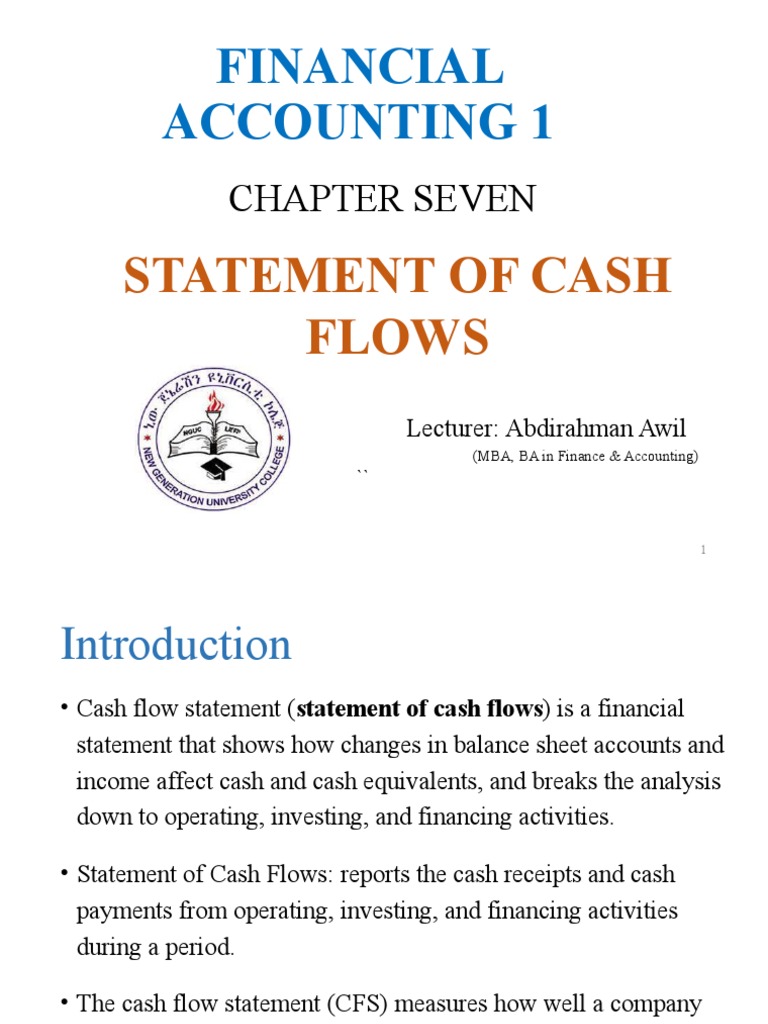 Chapter 6 Satatement of Cash Flows | PDF | Cash Flow Statement | Equity ...