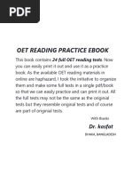 OET 2.0 Reading Practice for Nurses | PDF