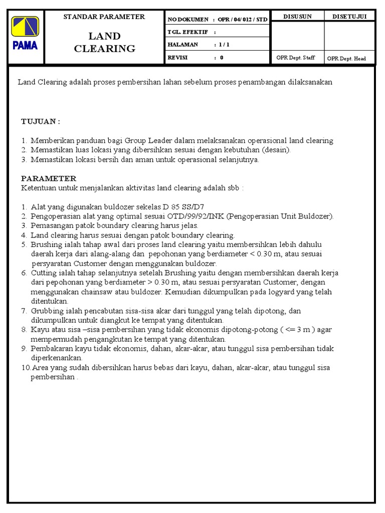 12-STD Land Clearing | PDF