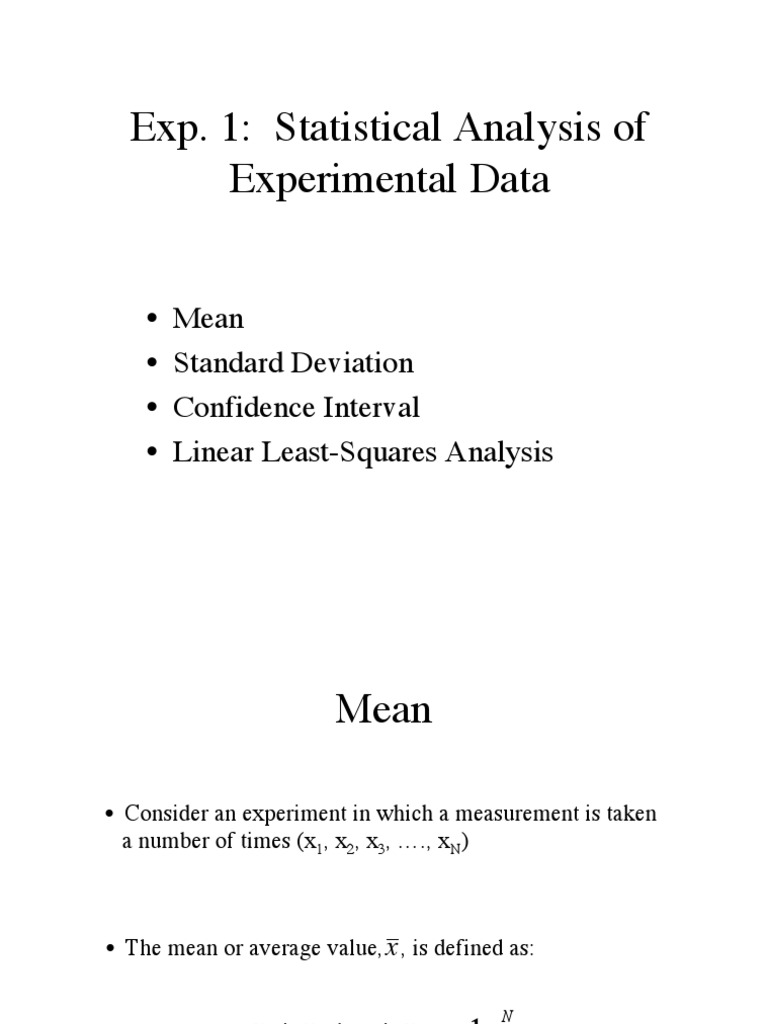 Statiscal Analysis Of Experimental Data Pdf Titration Chemistry