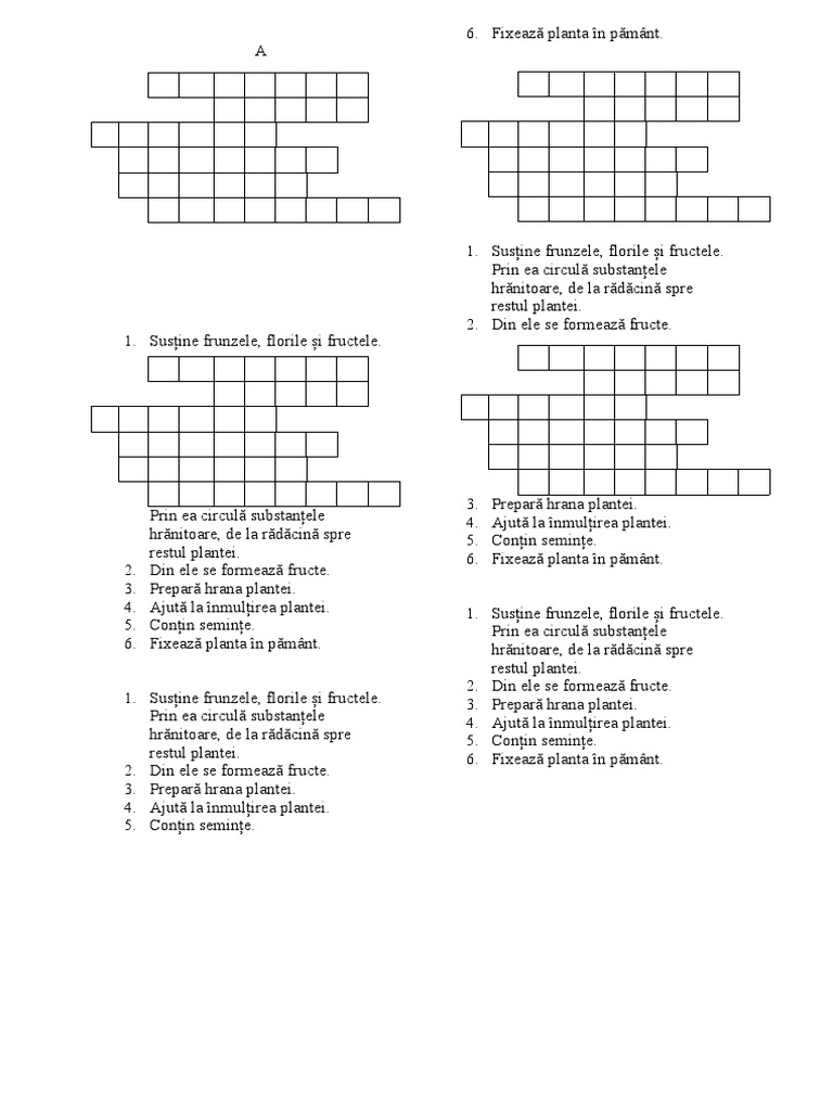Fisa Rebus Plante Clasa1 | PDF
