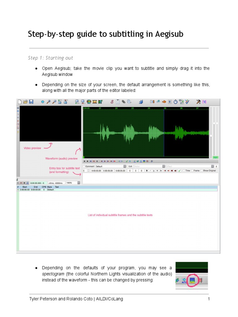 Step-By-Step Guide To Subtitling in Aegisub | PDF | Software | Computing