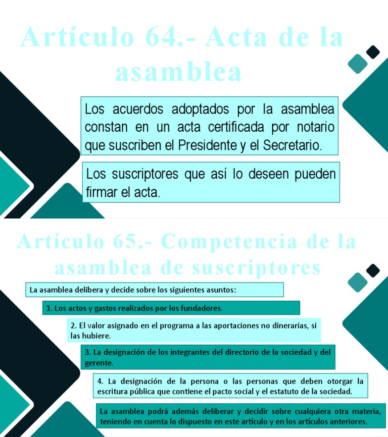Articulo 64 y 65 | PDF