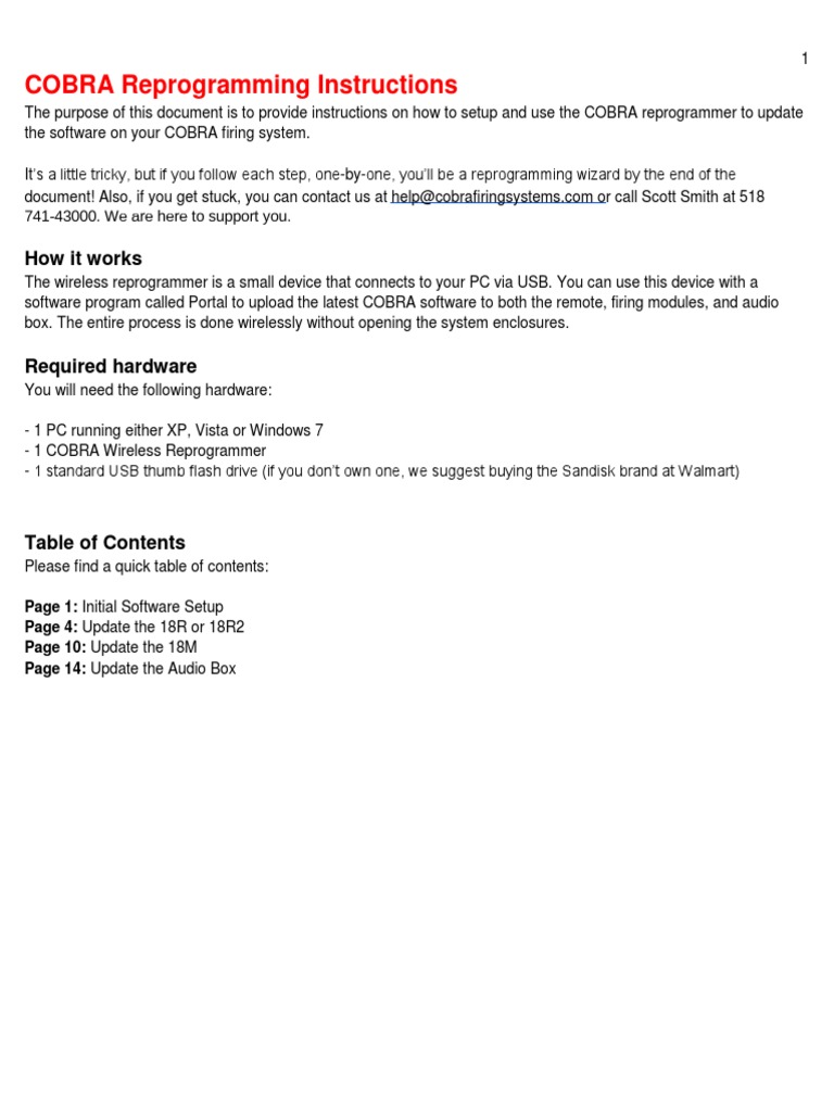 COBRA Reprogramming Instructions: How It Works | PDF | Usb Flash Drive ...