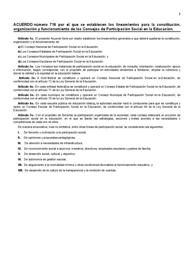 Acuerdo 716 | PDF | Política | Informática