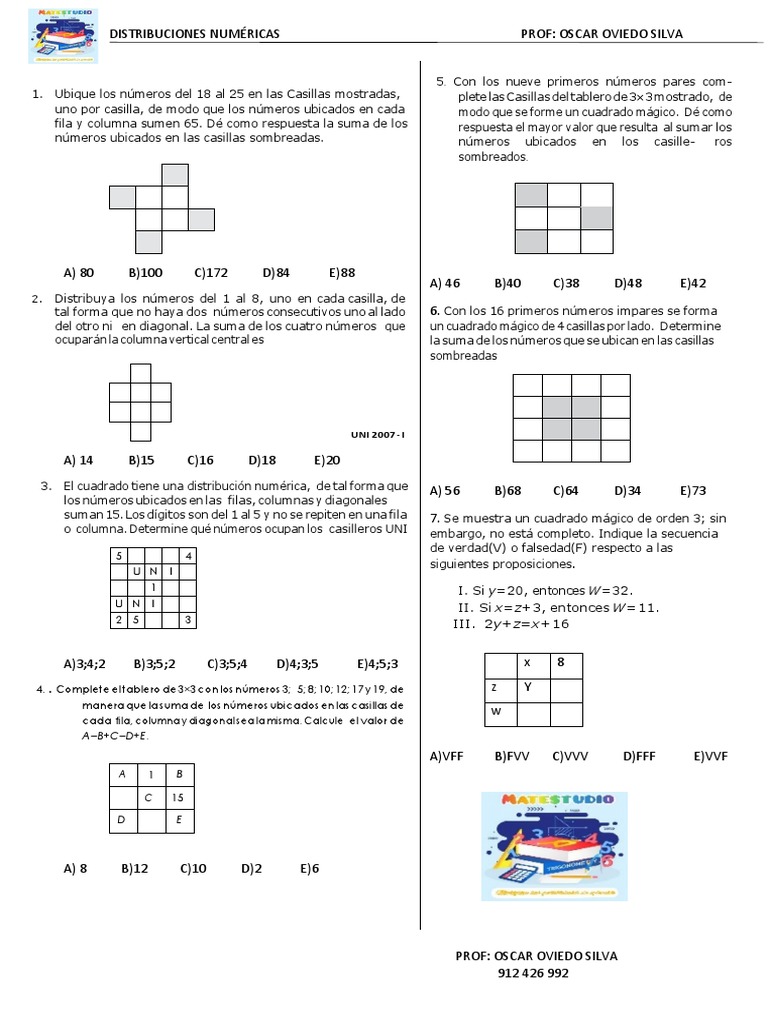 Distribuciones Numéricas en PDF | PDF | Enseñanza de matemática