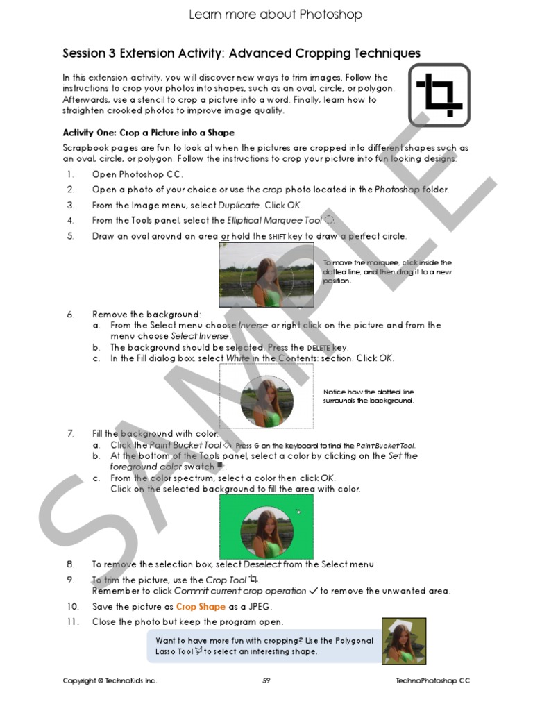 Sample: Session 3 Extension Activity: Advanced Cropping Techniques ...
