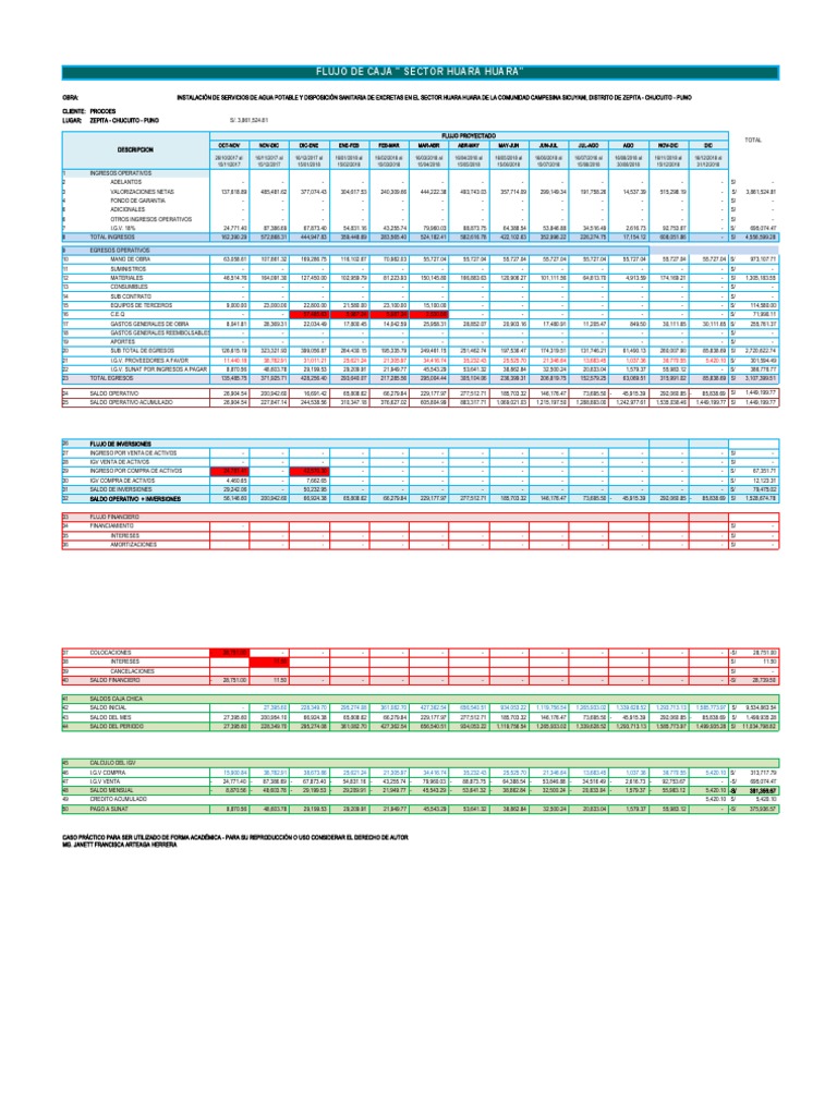 v2 - Trabajo Practico Flujo de Caja Final | PDF | Agua dulce | Agua
