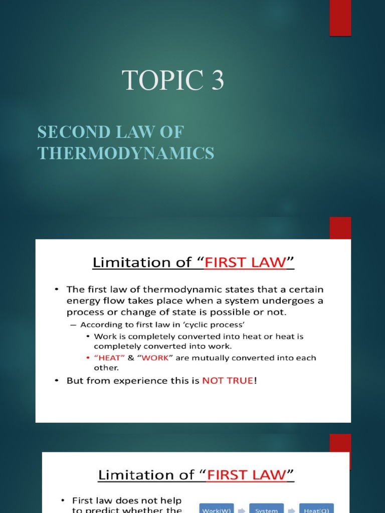 Thermodynamics TOPIC 3 | PDF | Heat | Entropy