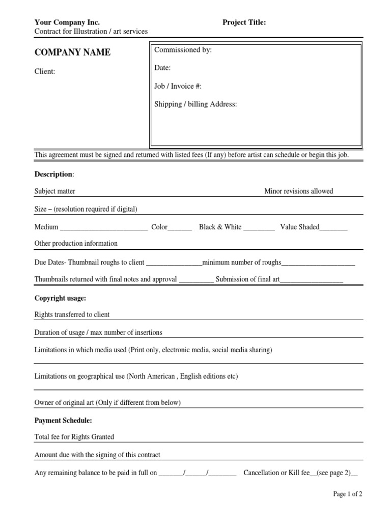 Boilerplate - Illustration Contract | PDF | Fee | Costs In English Law