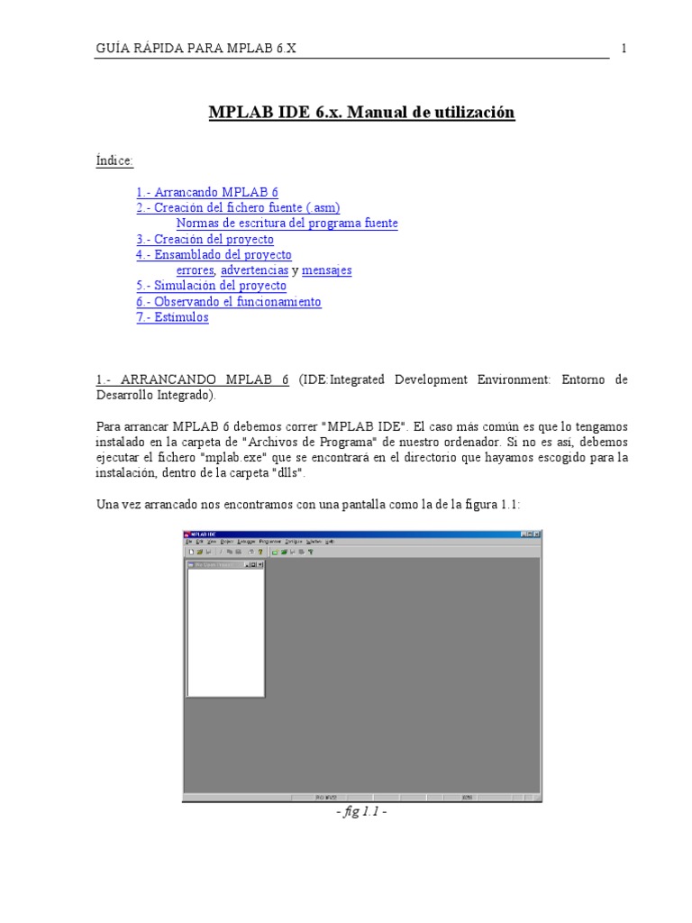 Guía rápida de MPLAB IDE 6.x | PDF | Entorno de desarrollo integrado ...