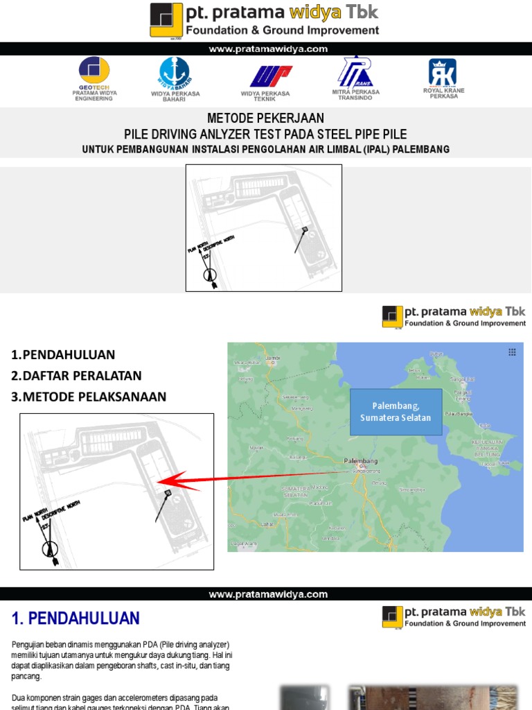 Metode Kerja PDA Test Proyek IPAL Palembang | PDF