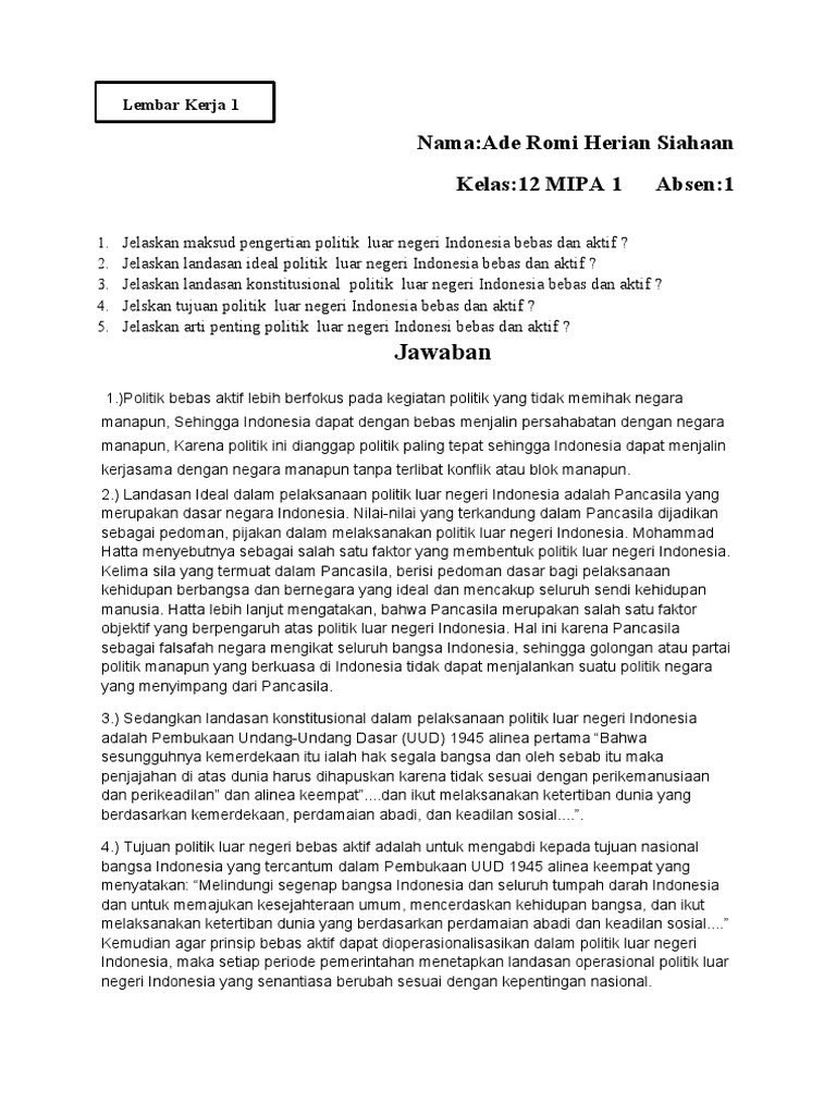 Sejarah Tugas 1 Dan 2 (Ade Romi) | PDF