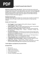 15 Contoh Surat Pribadi dan Unsurnya | PDF