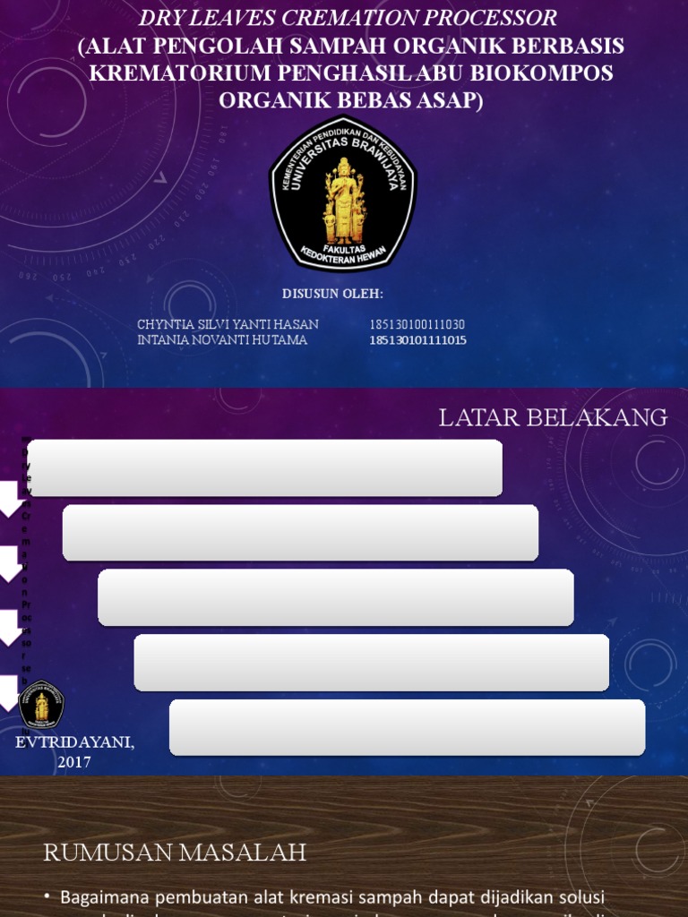 Dry Leaves Cremation Processor - Universitas Brawijaya Malang | PDF