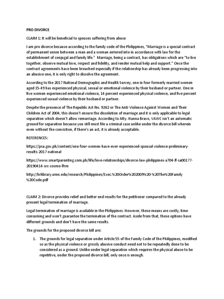 Debate Divorce | PDF | Divorce | Marriage