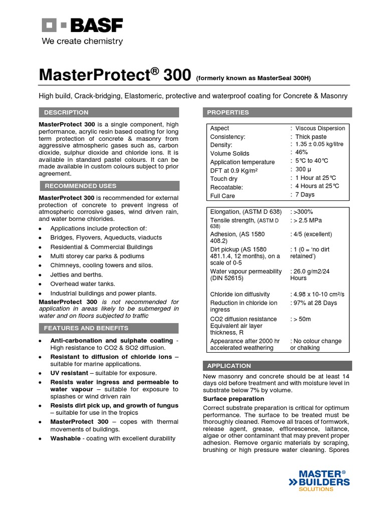 MasterProtect 300 Asean v3-0415 | PDF | Concrete | Soil