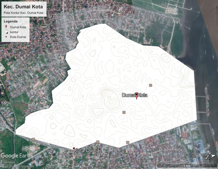 Peta Kontur Kec. Dumai Kota | PDF