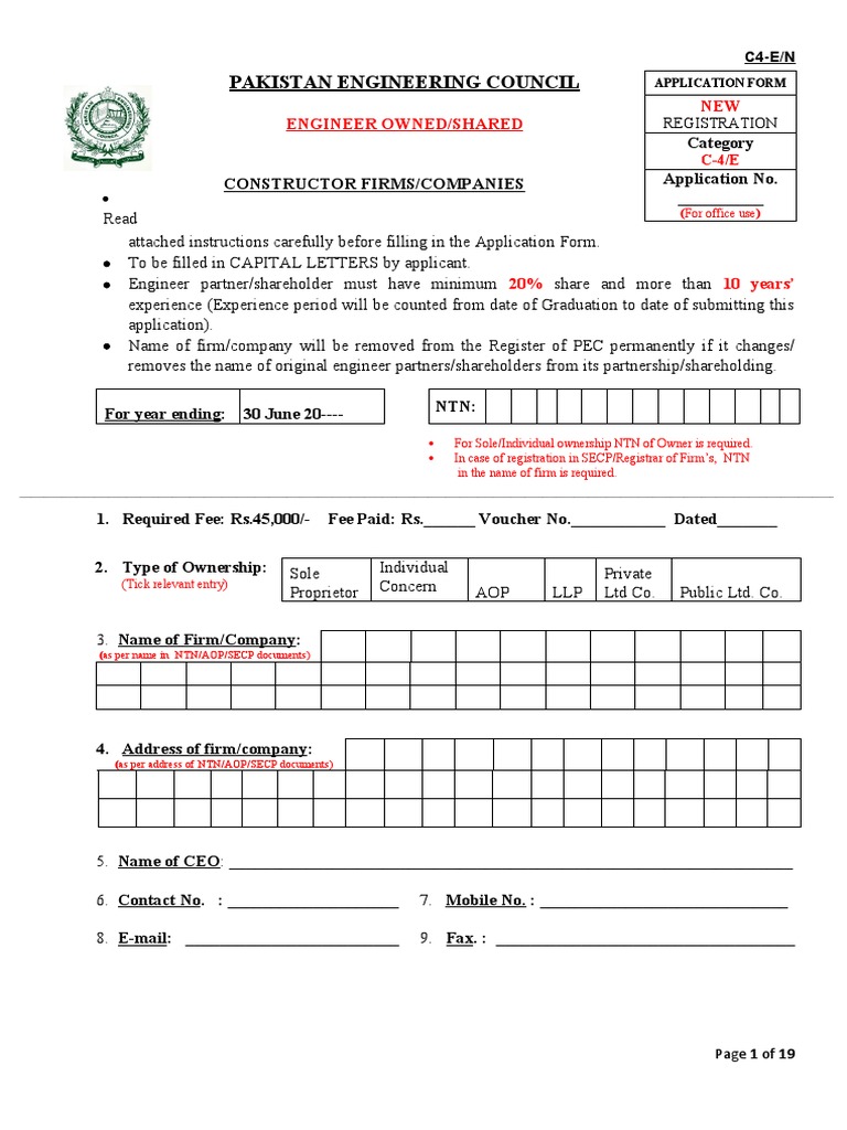 Application Form C4-E (N) v1 | PDF | Building Automation | Deep Foundation