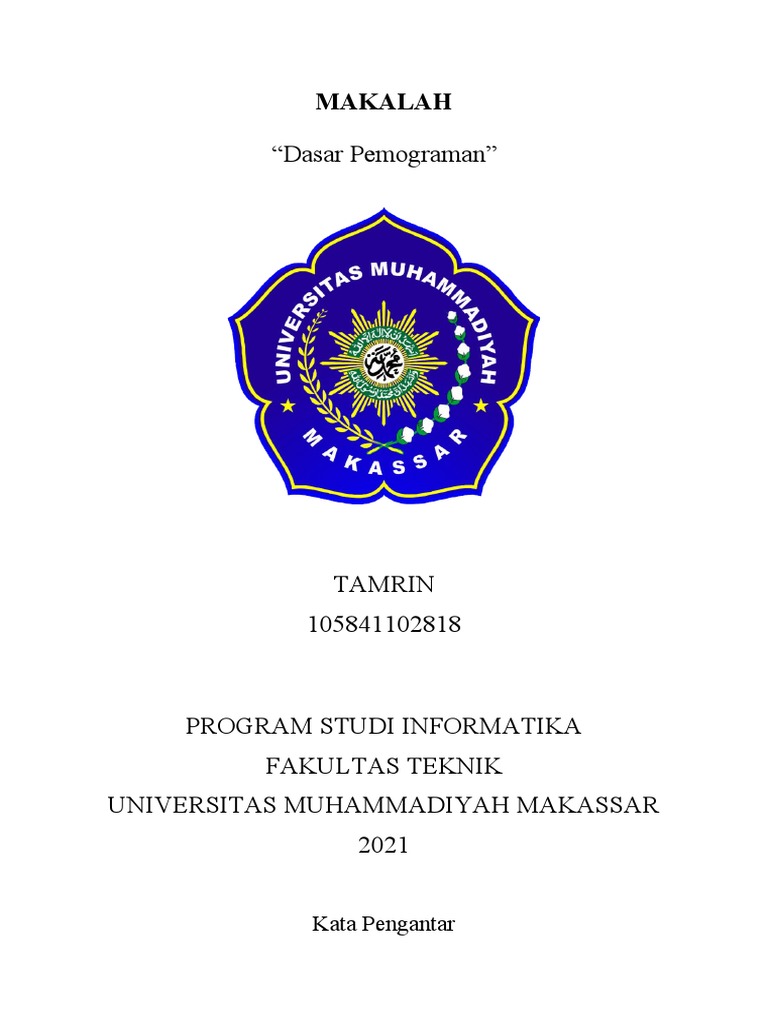 MAKALAH Dasar Pemograman | PDF | Komputer