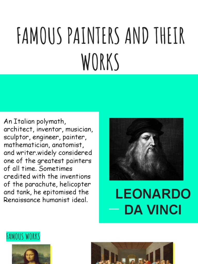 Famous Pain | PDF | Leonardo Da Vinci | Paintings