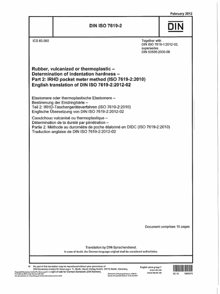 Din Iso 7619-2 | PDF