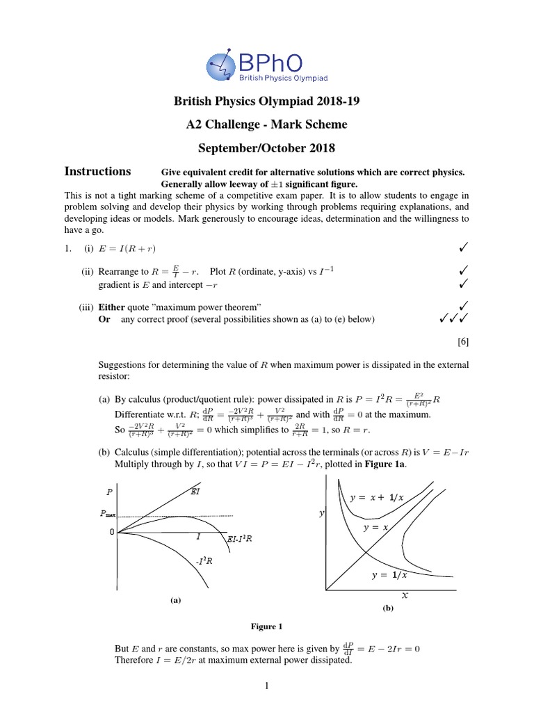 BPhO - Nov - 2018 - Solutions | PDF | Temperature | Physics