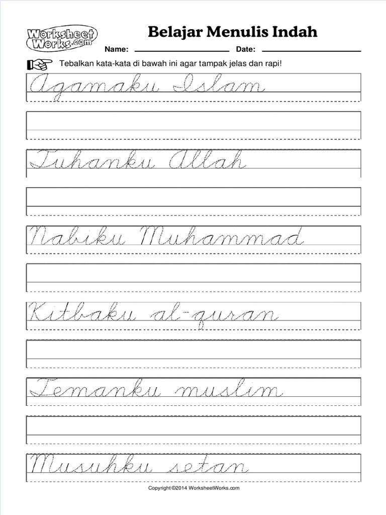 Dokumen - Tips - Belajar Menulis Huruf Tegak Bersambung 1pdf | PDF