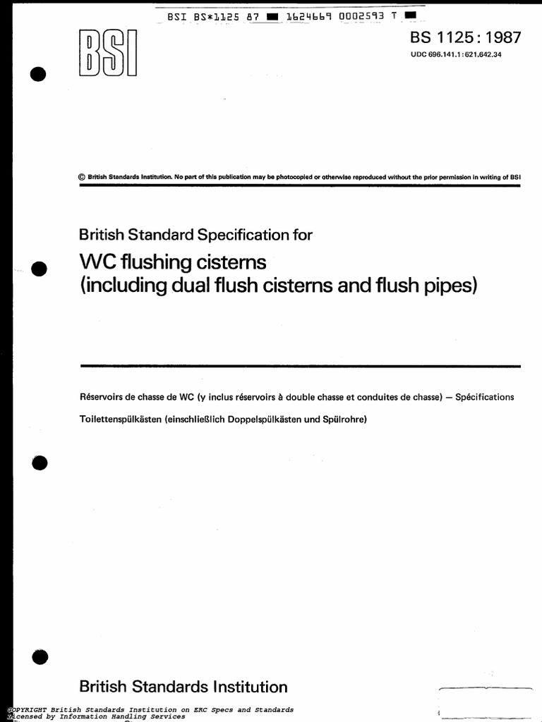 BS 1125 - 1987 | PDF | Pipe (Fluid Conveyance) | Screw