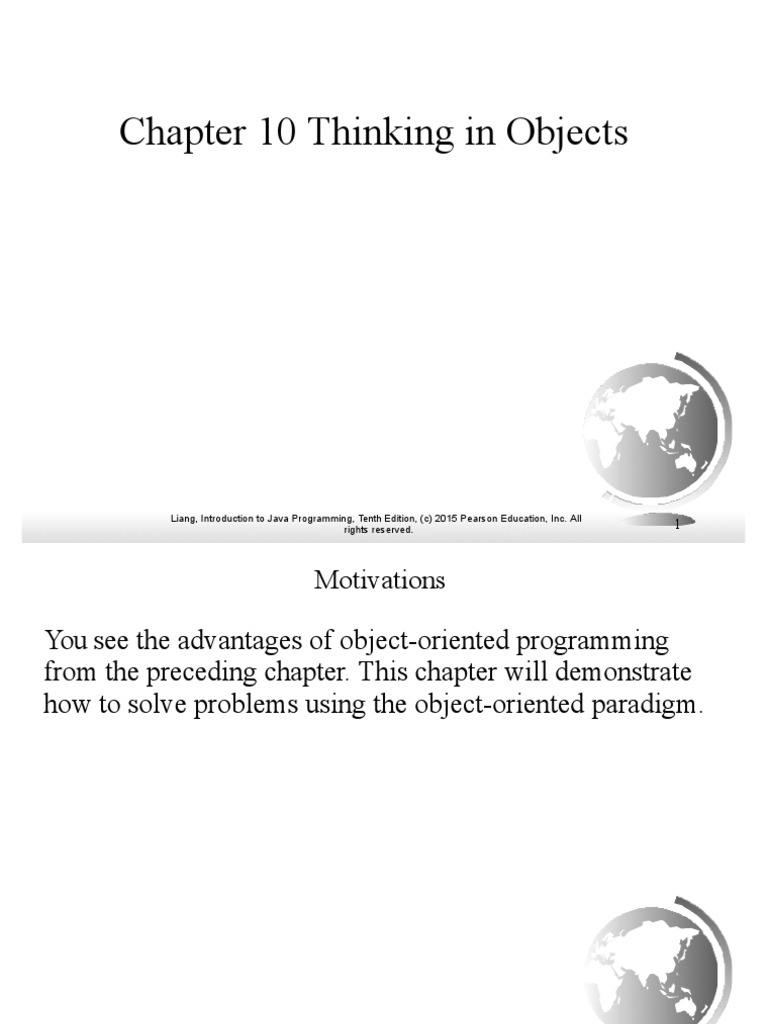 Chapter 10 Thinking in Objects 10e | PDF | Method (Computer Programming ...