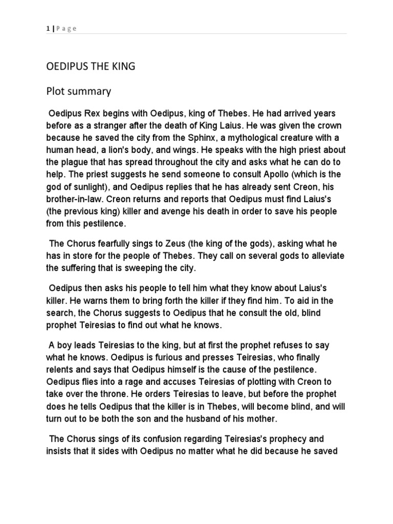 The Tragic Discovery of Fate: Oedipus Learns the Truth of his Parentage ...