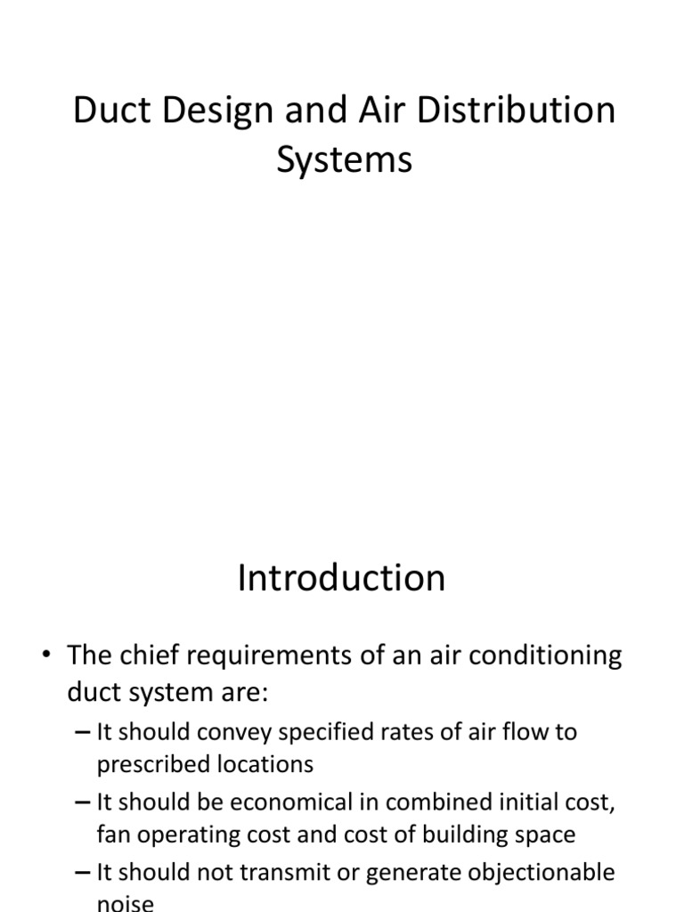 Duct Design and Air Distribution Systems | PDF | Duct (Flow) | Fluid ...