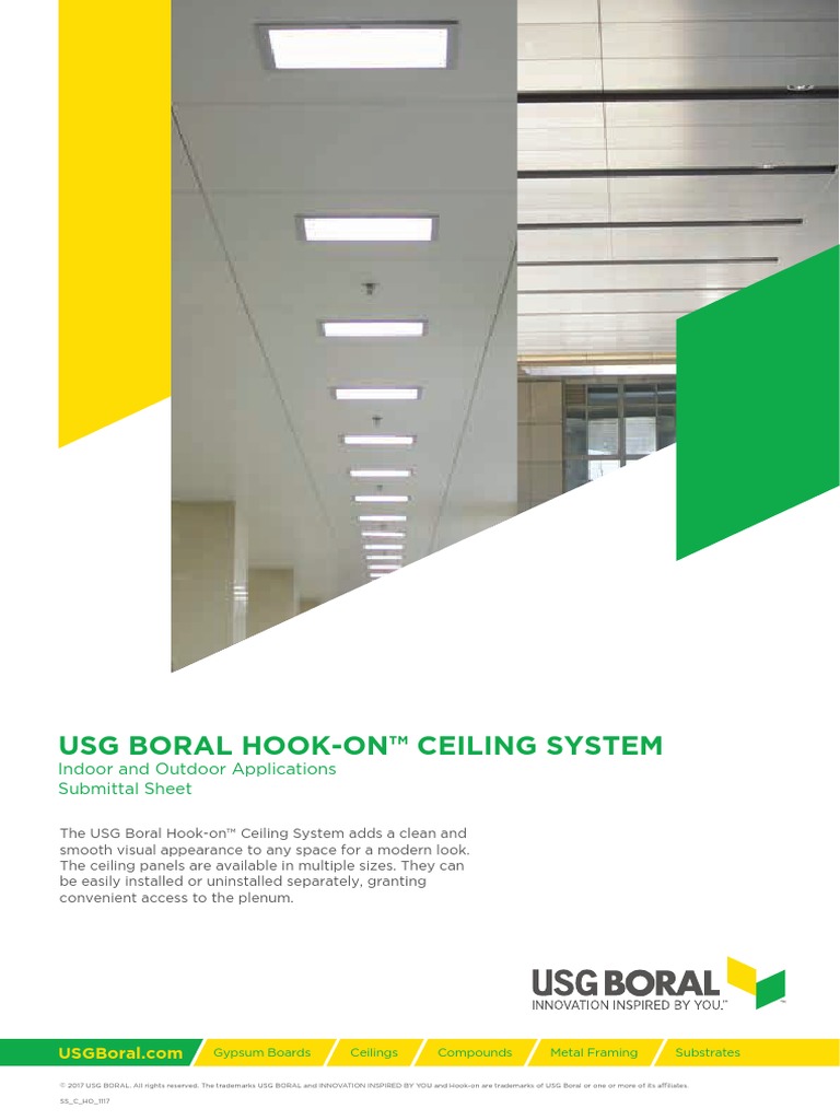Usg Boral Hook-On™ Ceiling System: Indoor and Outdoor Applications ...