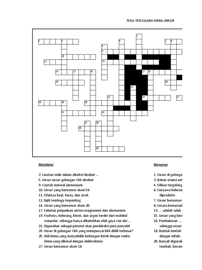 TTS Kimia Unsur | PDF