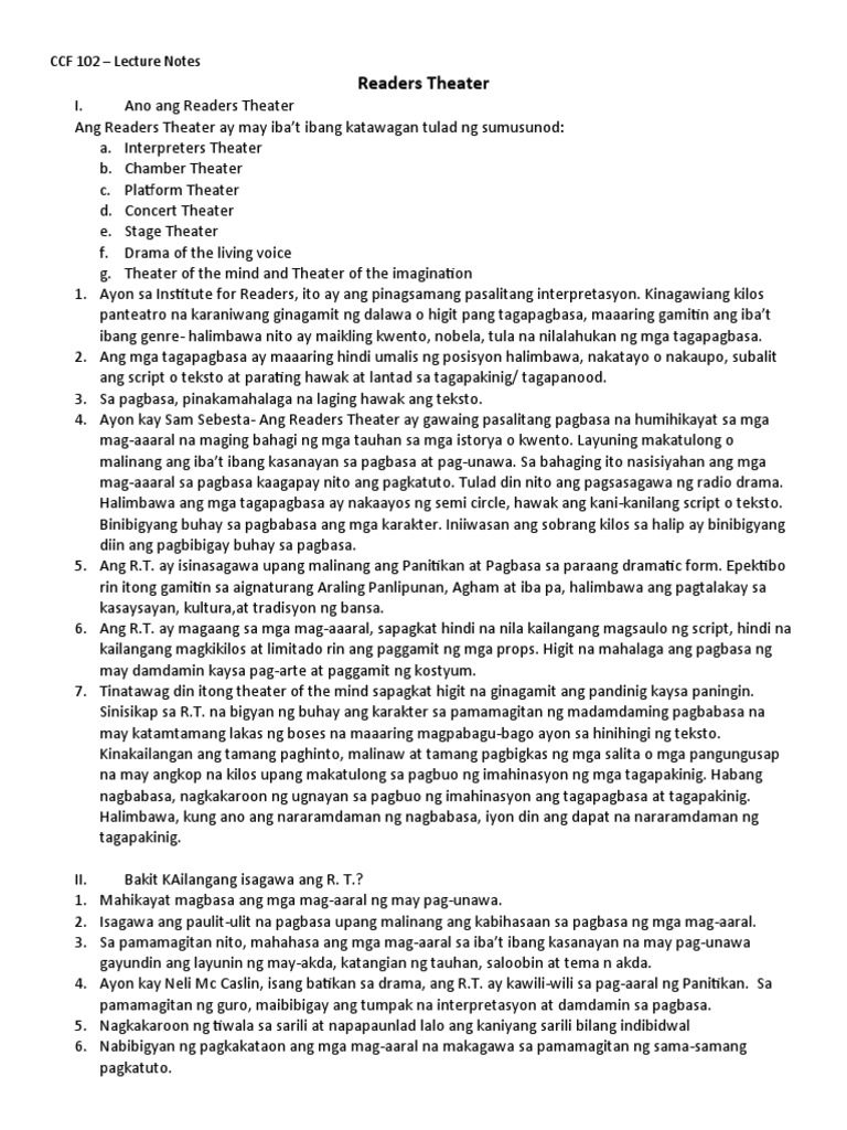 Readers Theater | PDF