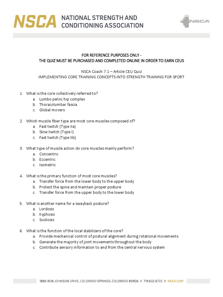 NSCA - Core Training | PDF | Anatomical Terms Of Motion | Pelvis