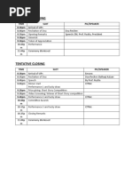 Contoh Tentative Dinner | PDF