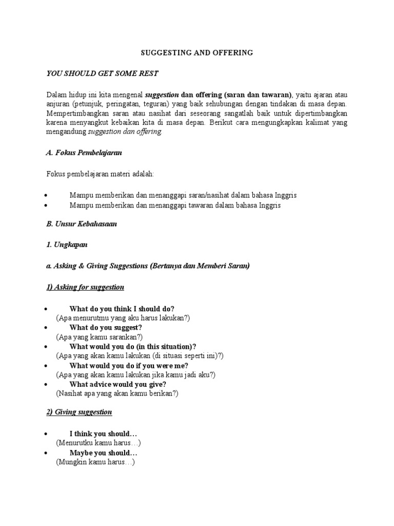 Lampiran 7 Suggesting and Offering | PDF