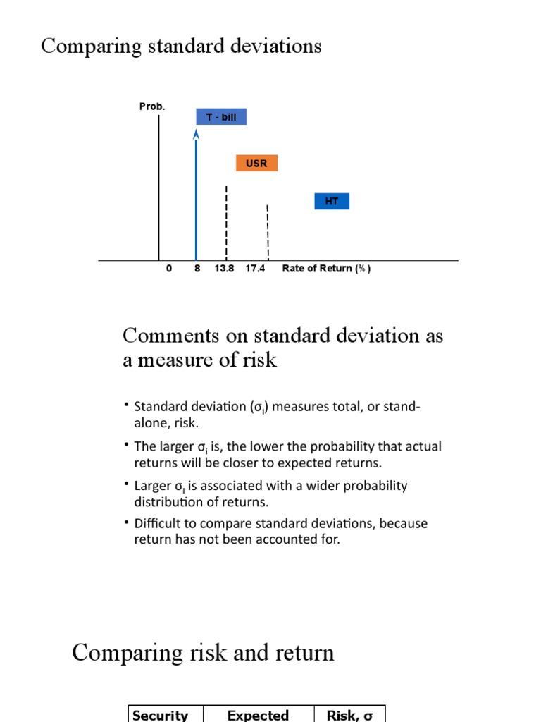 Comparing Standard Deviations | PDF