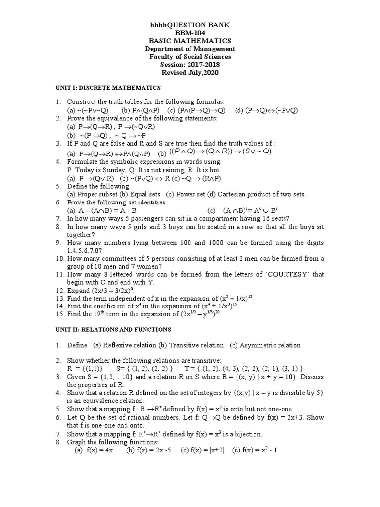 BBM 104 (Abhinav Pandey Sir) | PDF | Matrix (Mathematics) | Interest