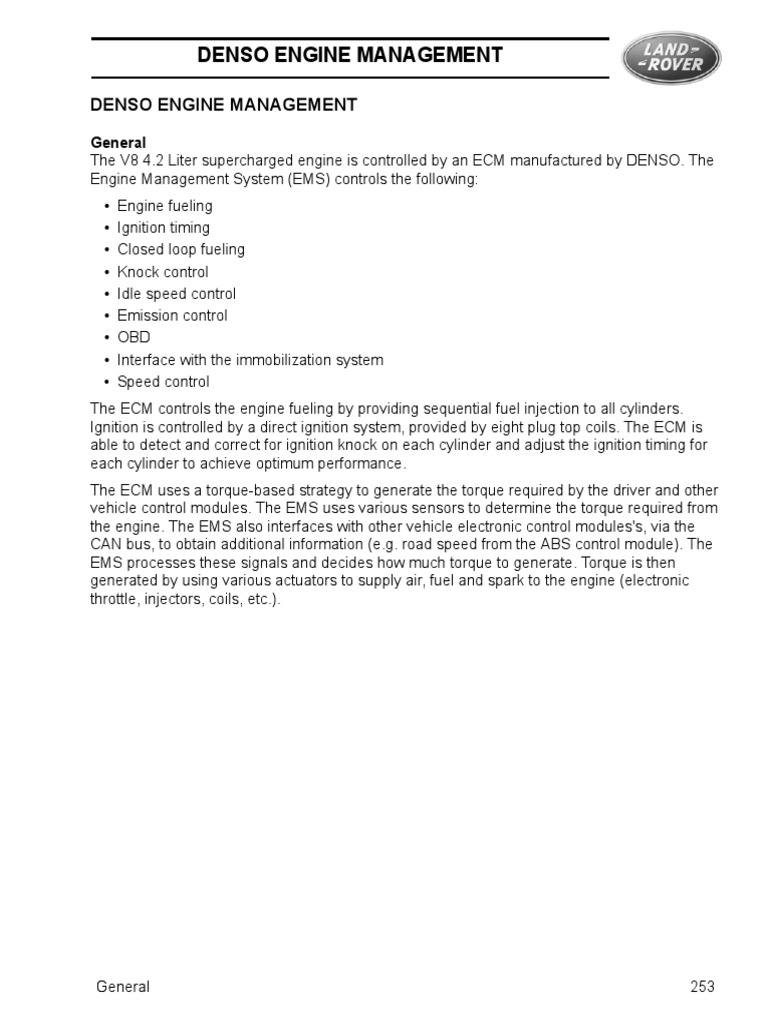 Denso Engine Management | PDF | Throttle | Ignition System