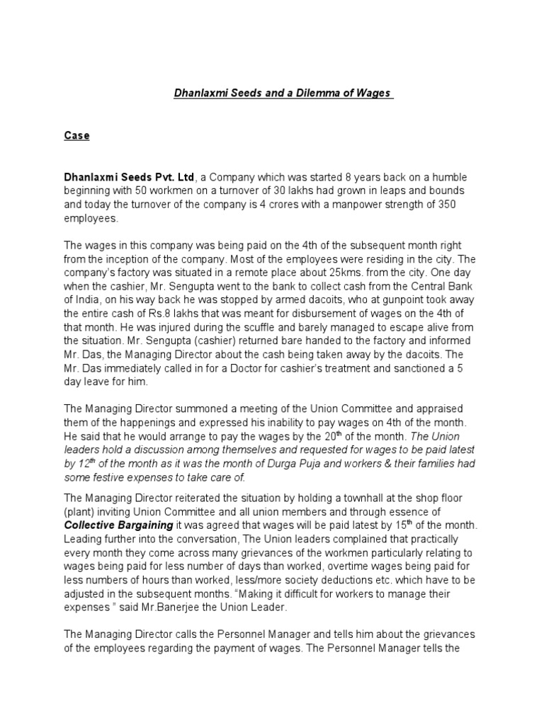 IR Case Study | Download Free PDF | Overtime | Wage